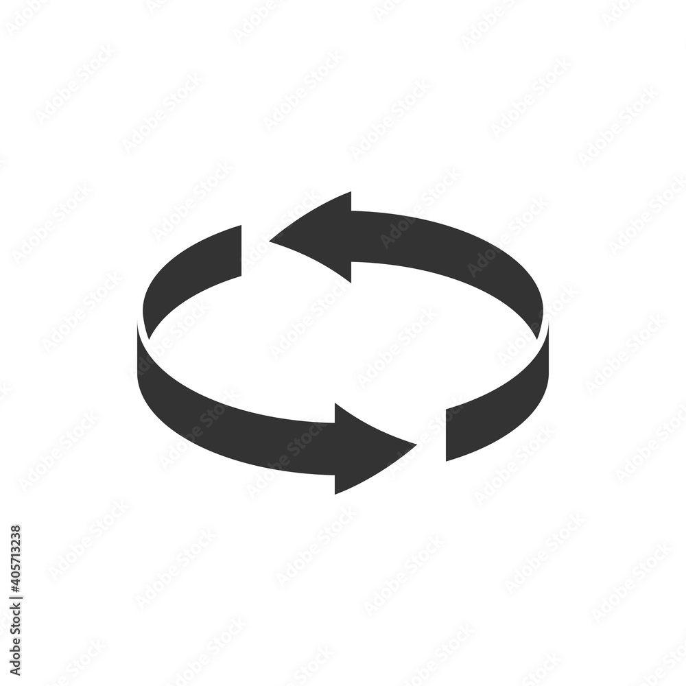 Spin rotate arrow icon. Reload round symbol Stock Vector | Adobe Stock