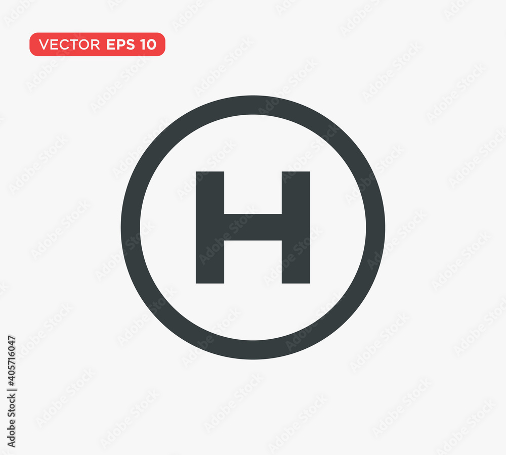Helipad Symbol Icon Vector Illustration Design Editable Resizable EPS ...