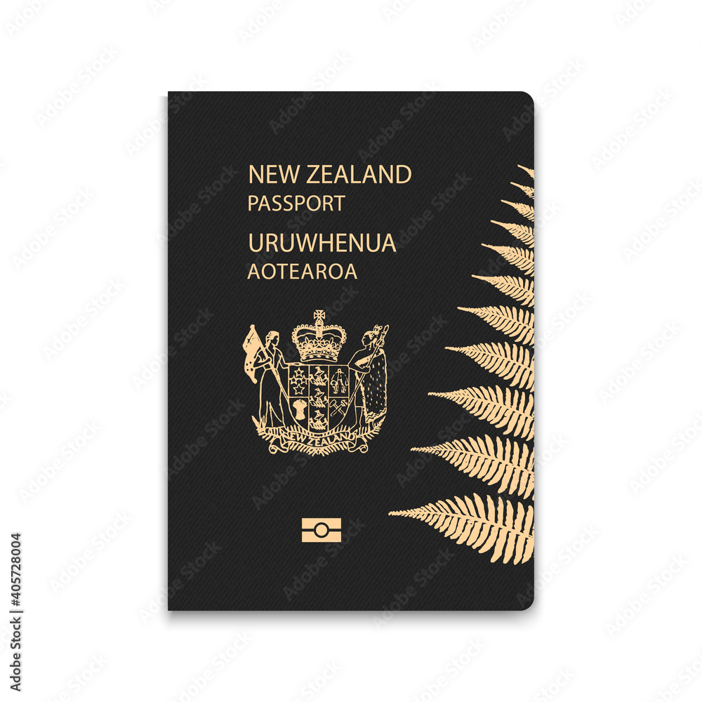 Passport of New Zealand. Citizen ID template. Stock Vector | Adobe Stock