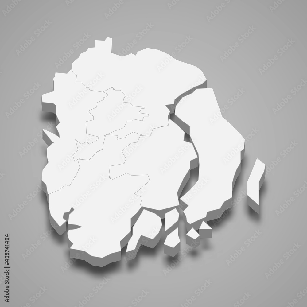 3d isometric map of Barisal is a division of Bangladesh Stock Vector ...