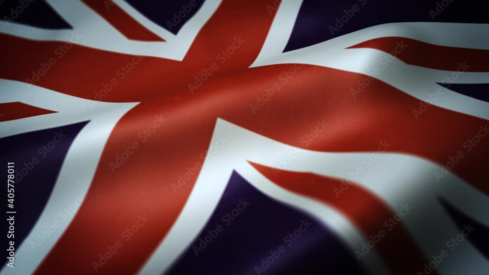 United Kingdom Waving Textured Background Loop/ 4k animation of a ...