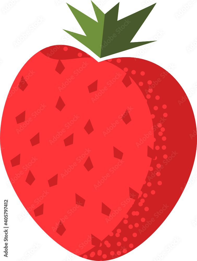 Strawberry fruit vector graphic illustrative icon or clipart isolated ...
