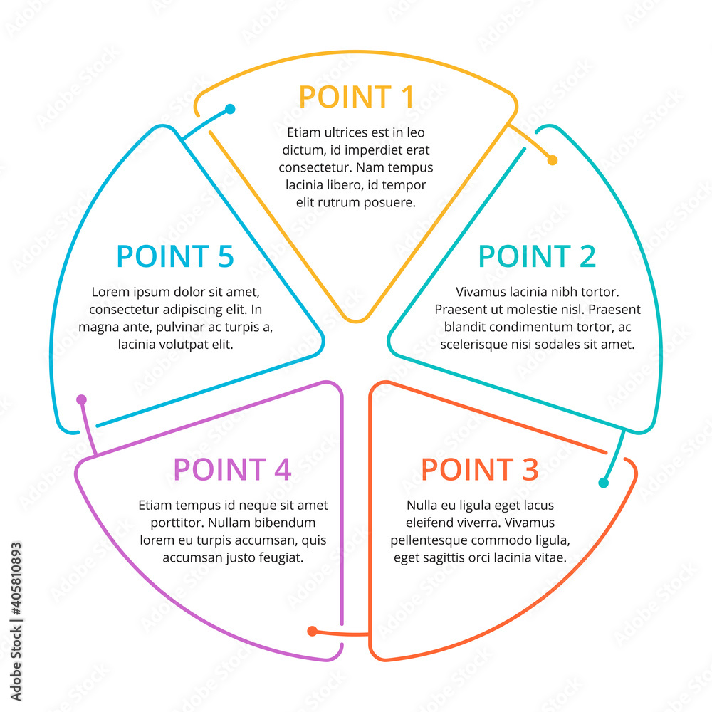 Infographic template with 5 steps Stock Vector | Adobe Stock
