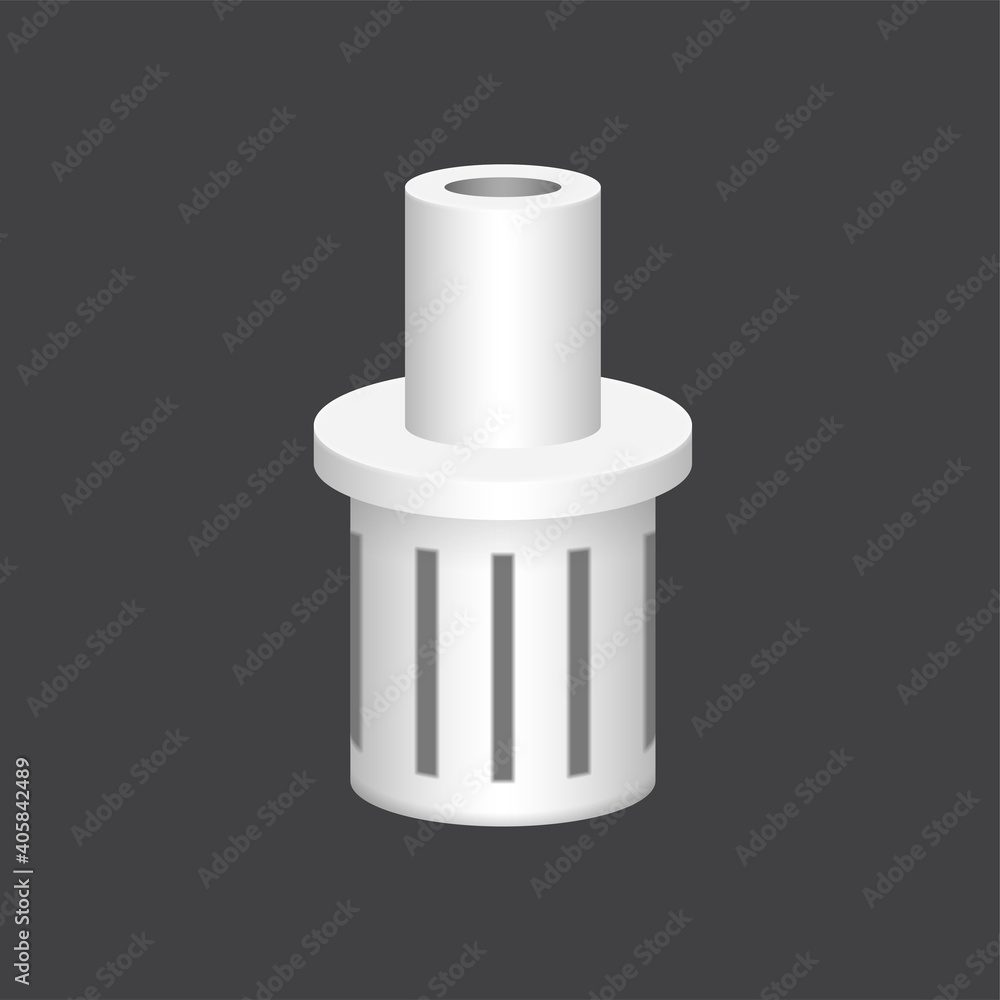 Foot valve vector icon. Also called bottom valve or check valve. Part ...