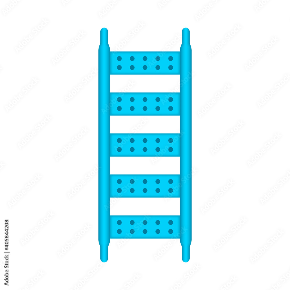 Scaffolding staircase vector icon. Also called ladder or stairway. Item ...