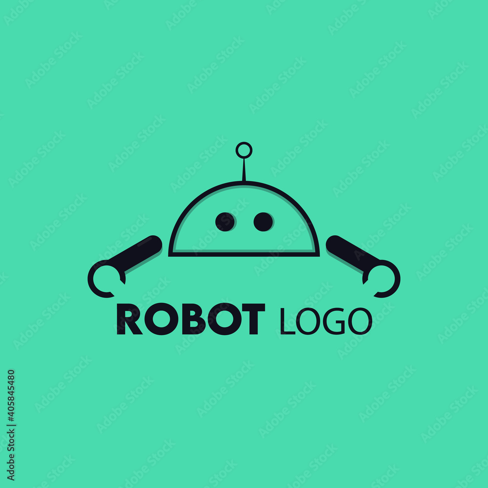Robot Logo Vector; Machine Logo Vector Stock Vector | Adobe Stock
