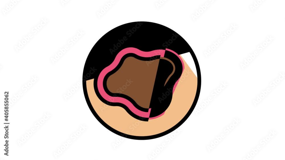 bruise skin disease animated color icon. bruise skin disease sign ...