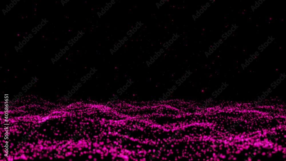 Pink particles plane resonance frequency sound neon waveform flow ...