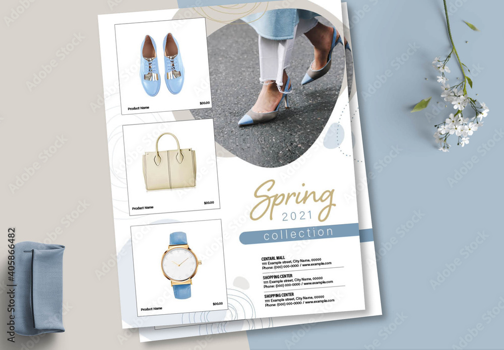 Product Line Sheet Layout Stock Template | Adobe Stock