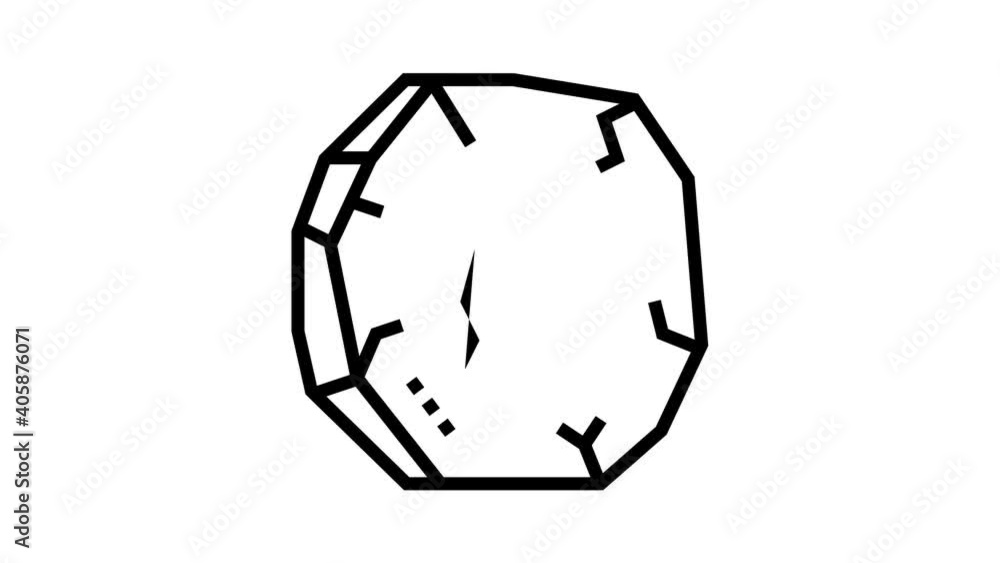 prehistoric megalithic stone coin animated black icon. prehistoric ...