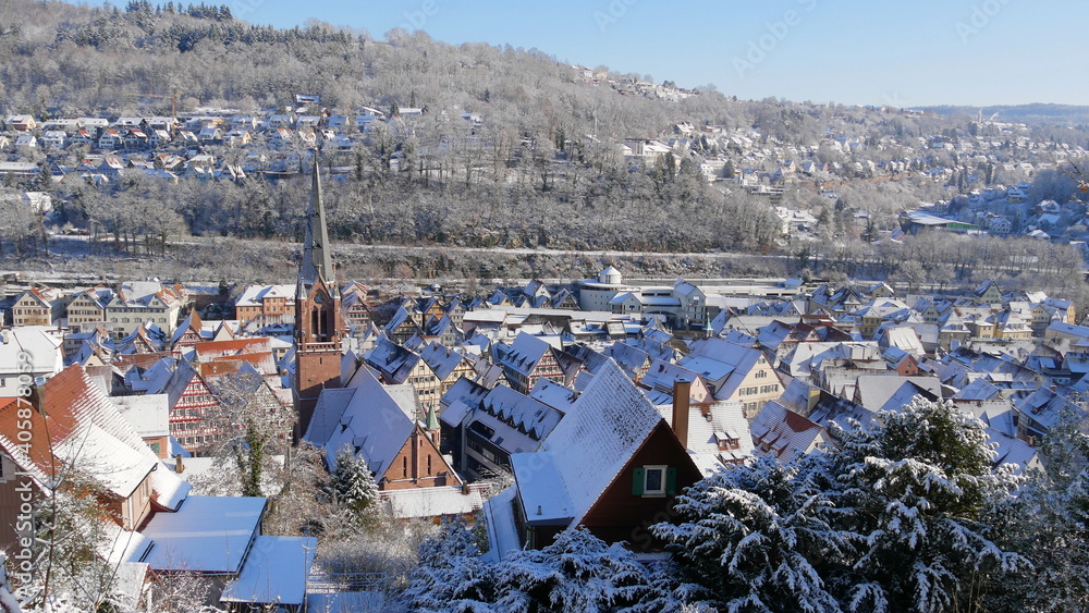 Calw im Winter Stock Photo | Adobe Stock