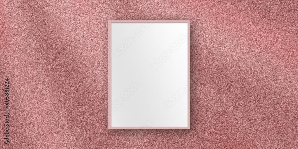 Rose Gold Texture Wall with Frame for Minimalism Mockup Poster Stock ...