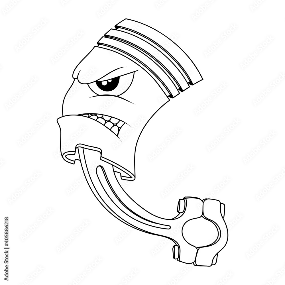 Piston. Flaming piston tattoo. Piston mascot .Car Club Logo. Vector ...