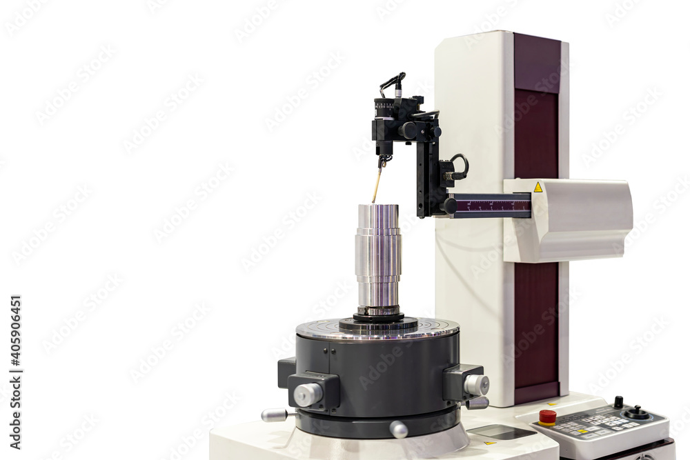 Photo & Art Print Machining cylindrical metal part set on work ...