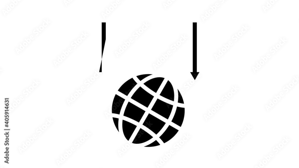 environment deterioration animated glyph icon. environment ...