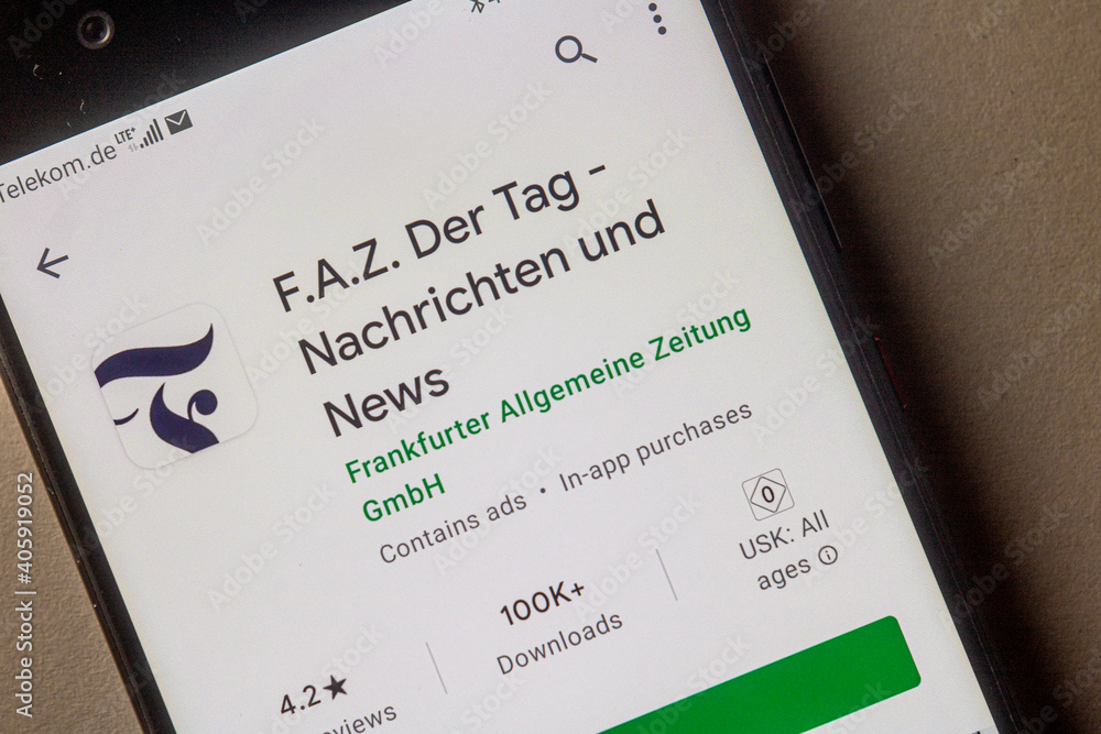 Neckargemuend, Germany: January 15, 2021: app icon of of the German ...