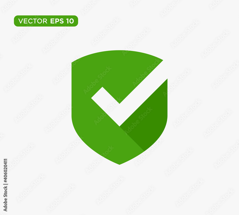 Shield Check Mark Icon Vector Illustration Design Editable Resizable ...