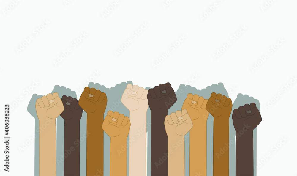 Flat vector illustration of People with different nationalities and ...