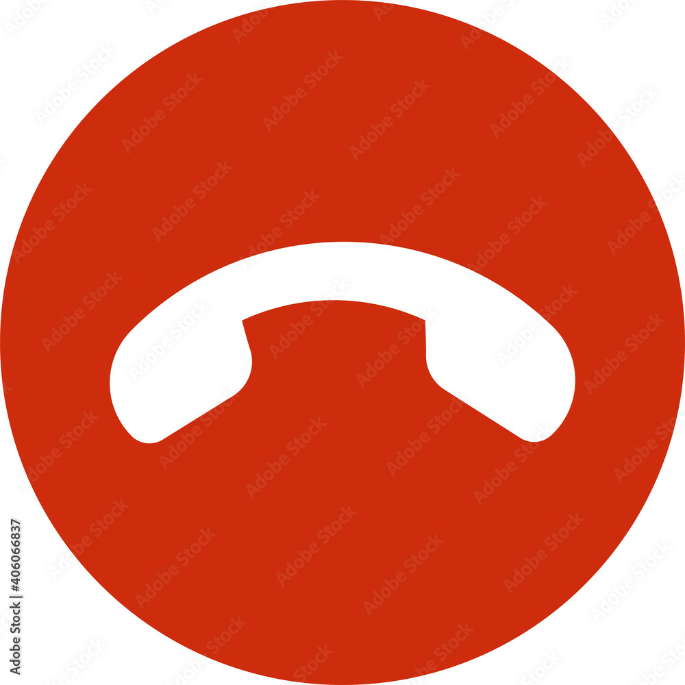 Reject call icon, decline call icon Stock Vector | Adobe Stock