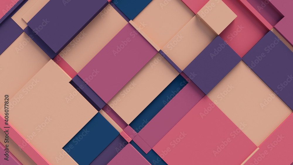 Multicolored tech background, with a geometric 3D structure. Clean ...