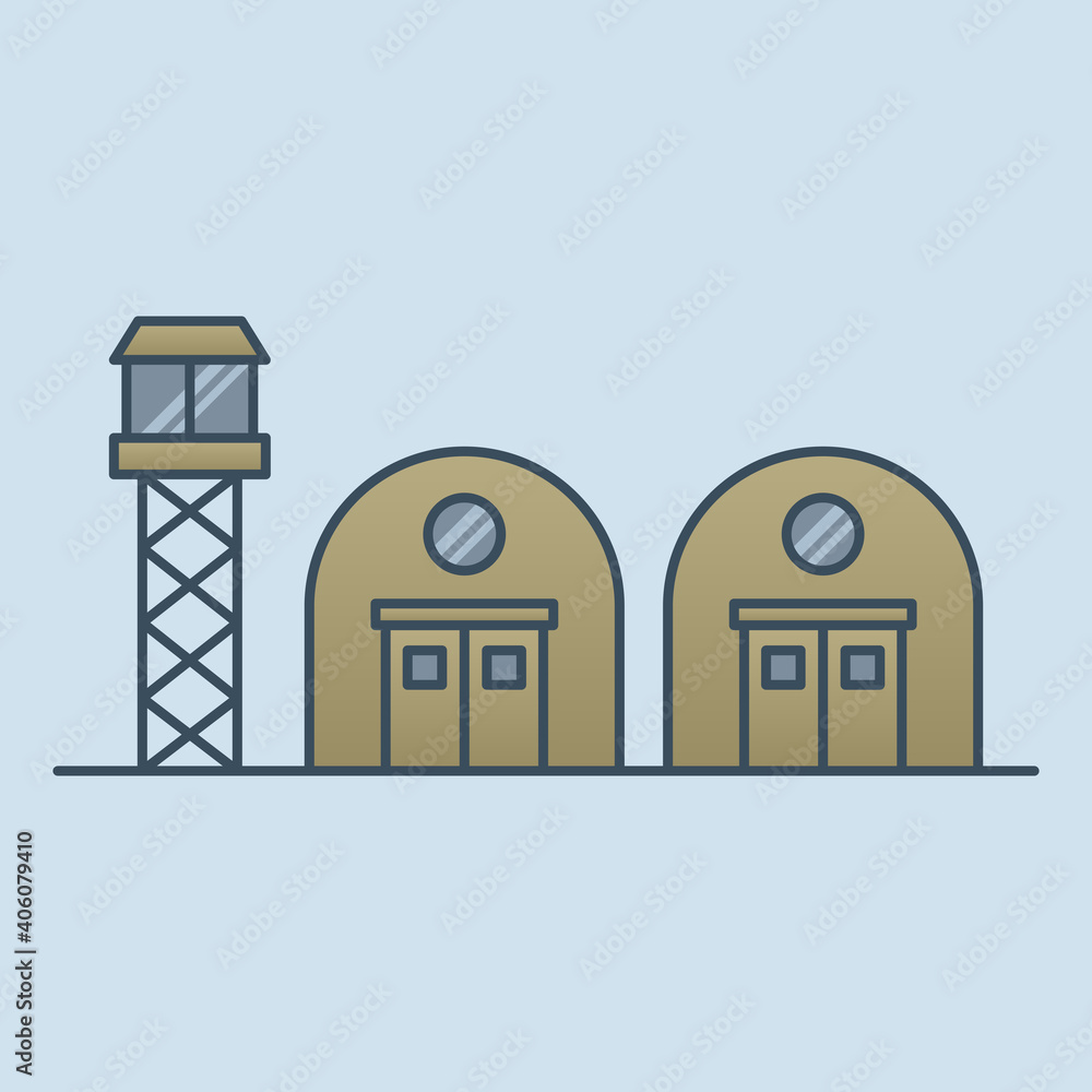 Military base camp vector illustration Stock Vector | Adobe Stock