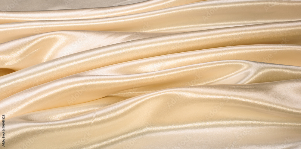 Beige satin glitter luxury fabric background with copy space ...