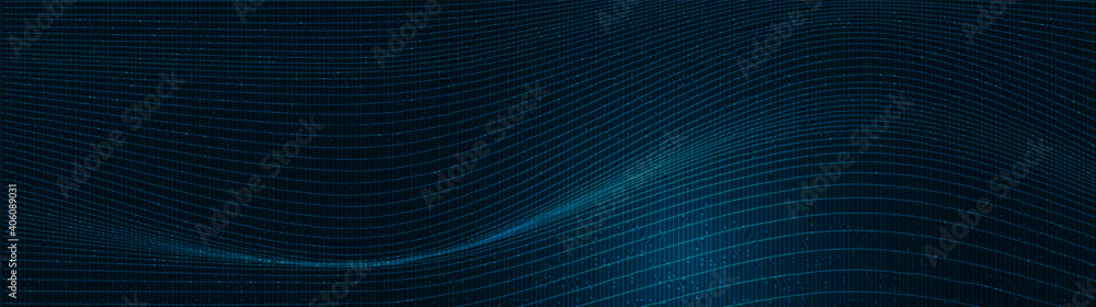 Waving Technology Background,Hi-tech Digital and sound wave Concept ...