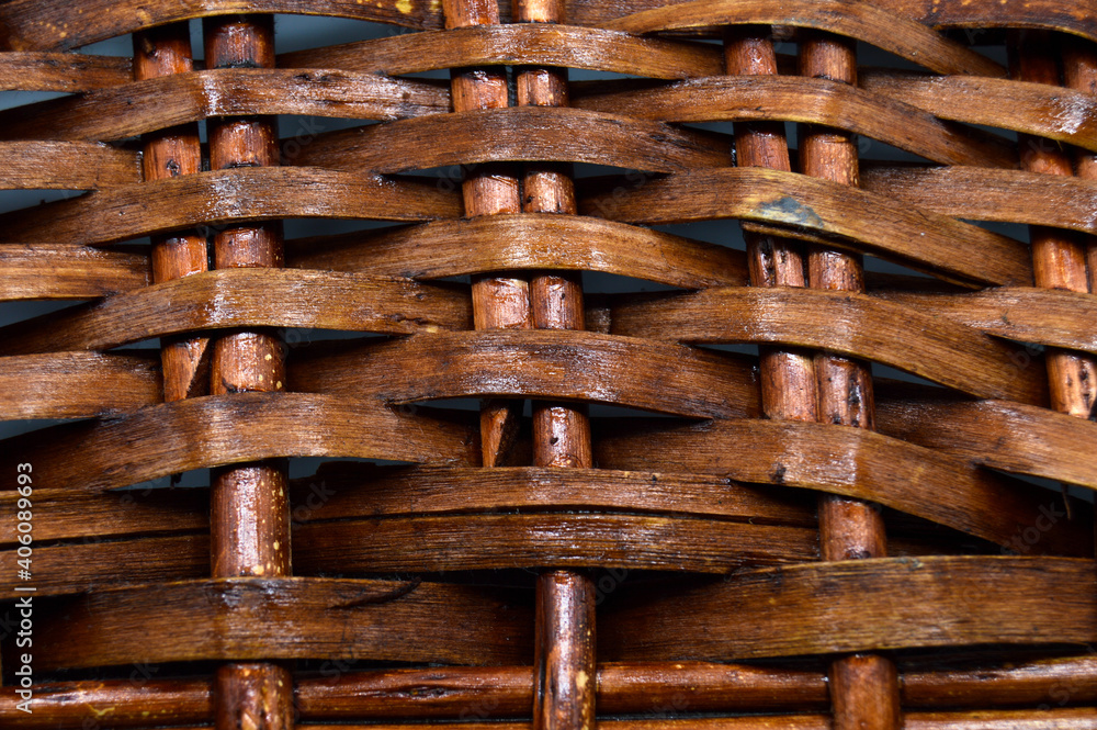 Rattan wicker texture with handmade traditional and dry branches ...