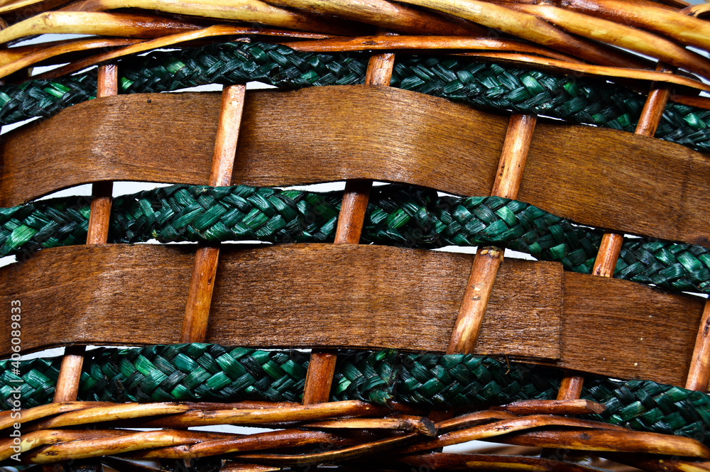 Rattan wicker texture with handmade traditional and dry branches ...