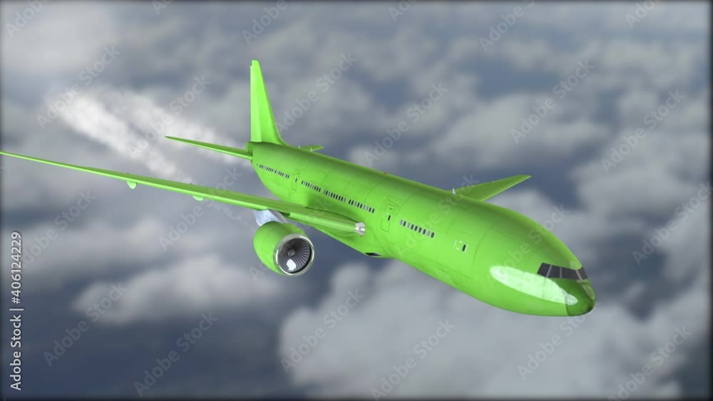 The plane changes course and drops altitude A green is flying in the ...