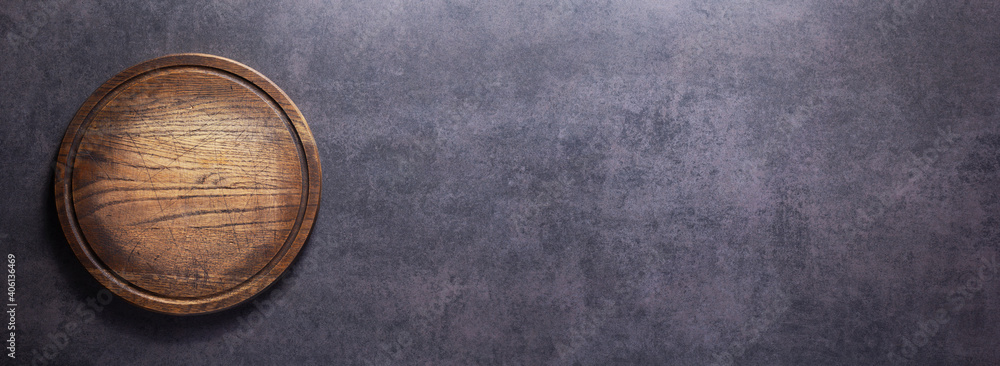 Pizza or bread cutting board for homemade baking on table. Food recipe ...