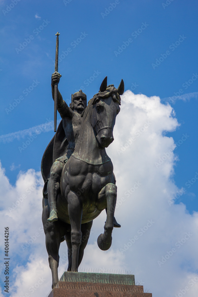 ZAGREB, CROATIA - May 24, 2012: Spomenik kralja Tomislava, King ...