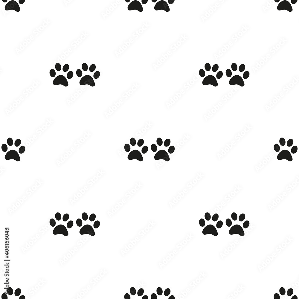 Cartoon paw for wallpaper design. Cartoon Modern design. Seamless ...