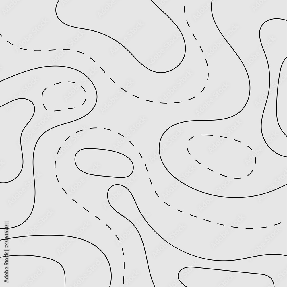 Design Topographic Line Contour Map Background Vector Geography