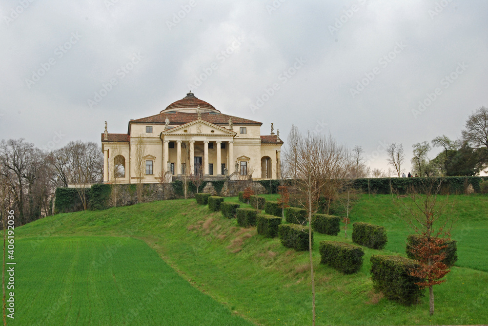 historical building of the arch. Palladio, Villa La Rotonda in Vicenza ...