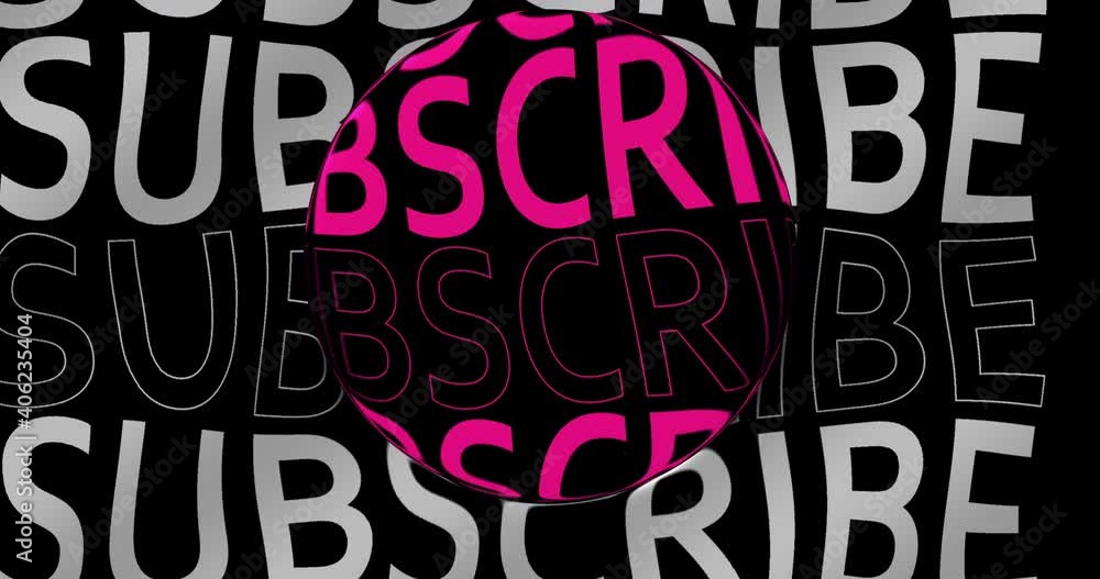 Subscribe kinetic typography video background. 4k animation. Subscribe ...
