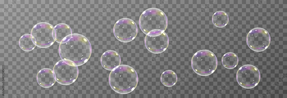 Vector soap bubble. Realistic soap bubble png, glare. Foam bubbles png ... Vector soap bubble. Realistic soap bubble png, glare. Foam bubbles png ...