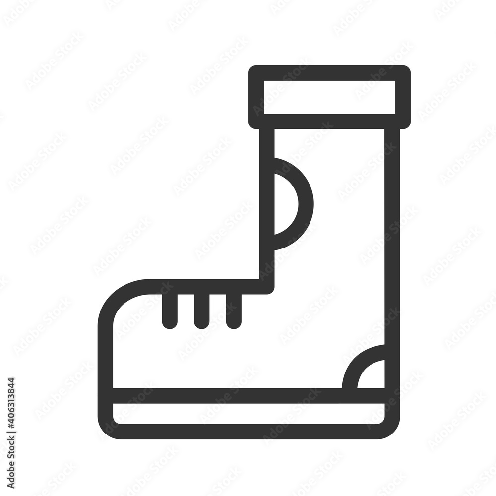 boots icon logo or illustration with outline stroke style vector design ...