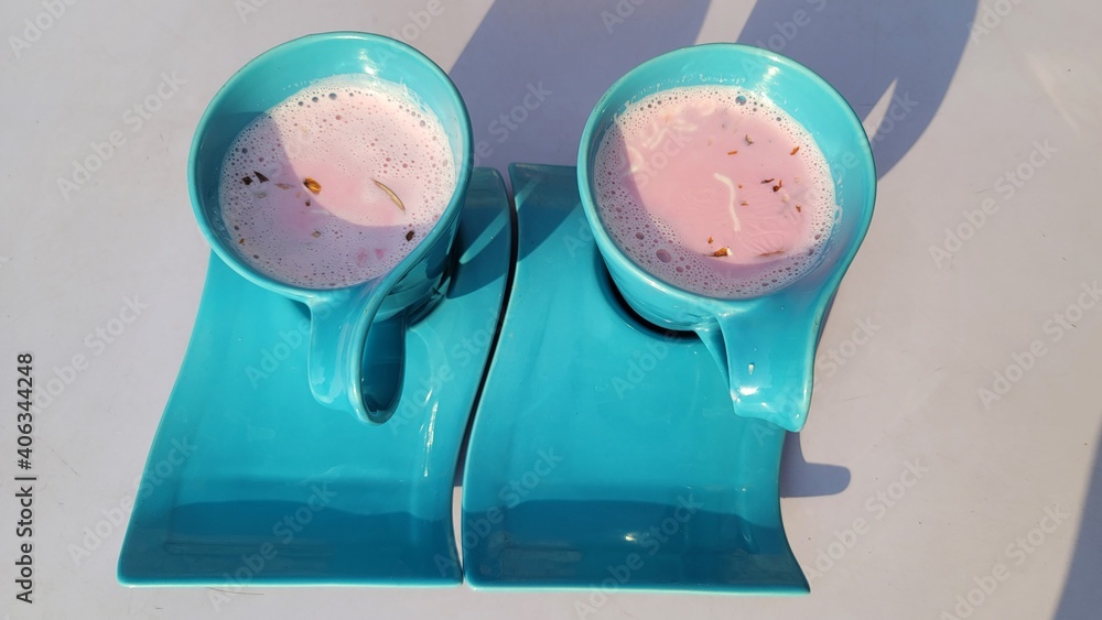 Noon Tea Also Known Kashmiri Chai Is Traditional Tea In Pakistan Stock ...