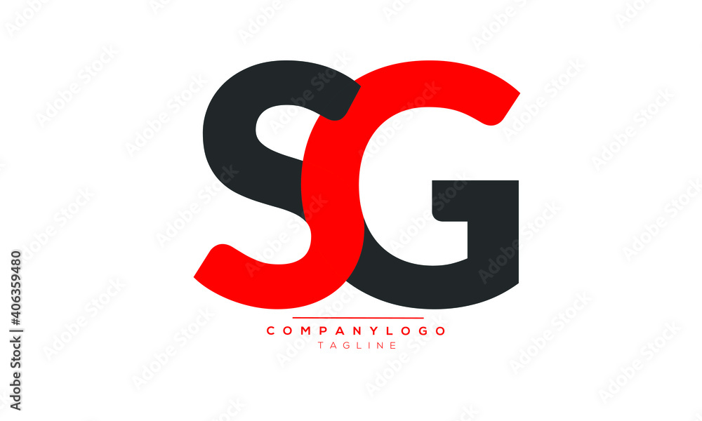 SG icon monogram letter text alphabet logo design Stock Vector | Adobe ...