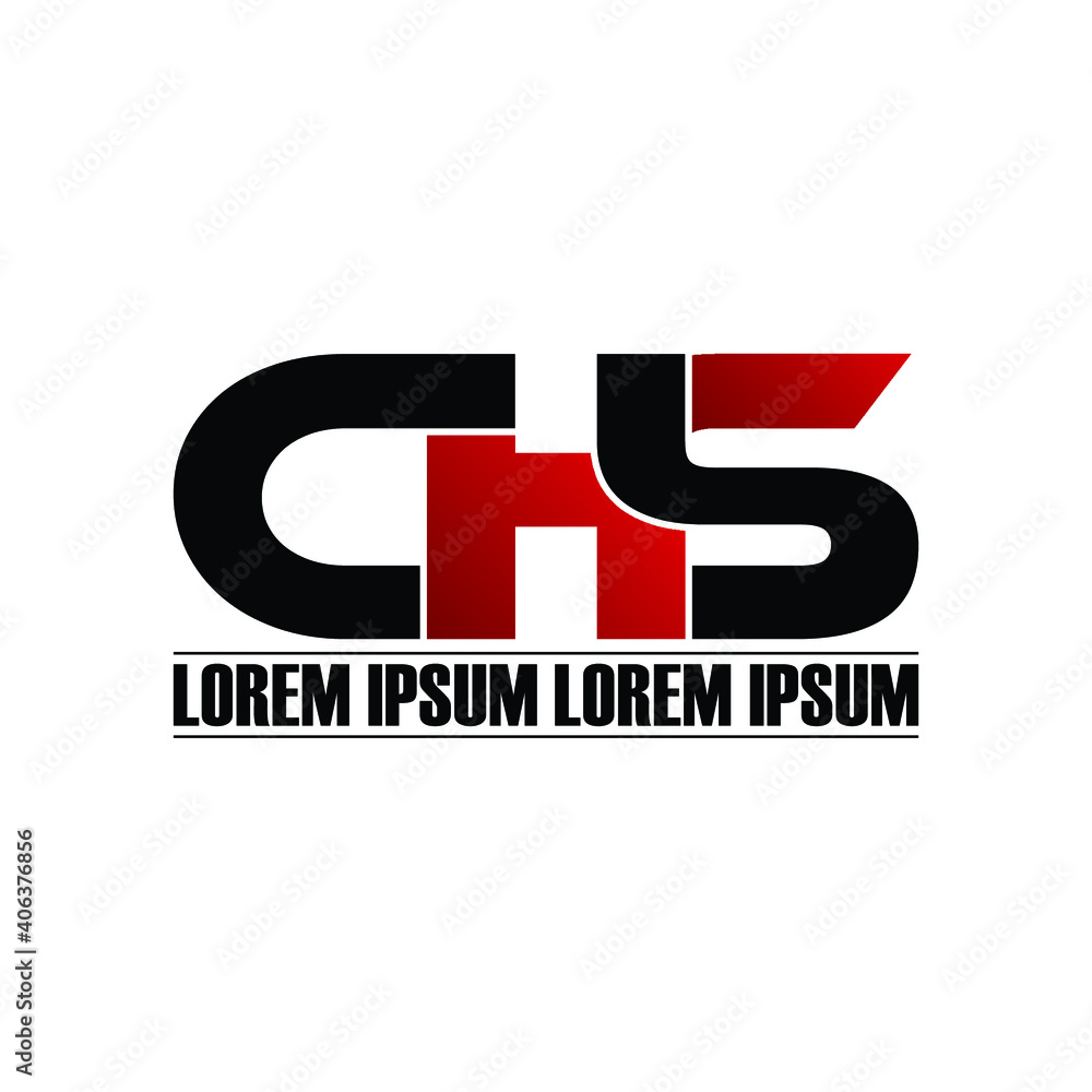 CHS letter monogram logo design vector Stock Vector | Adobe Stock