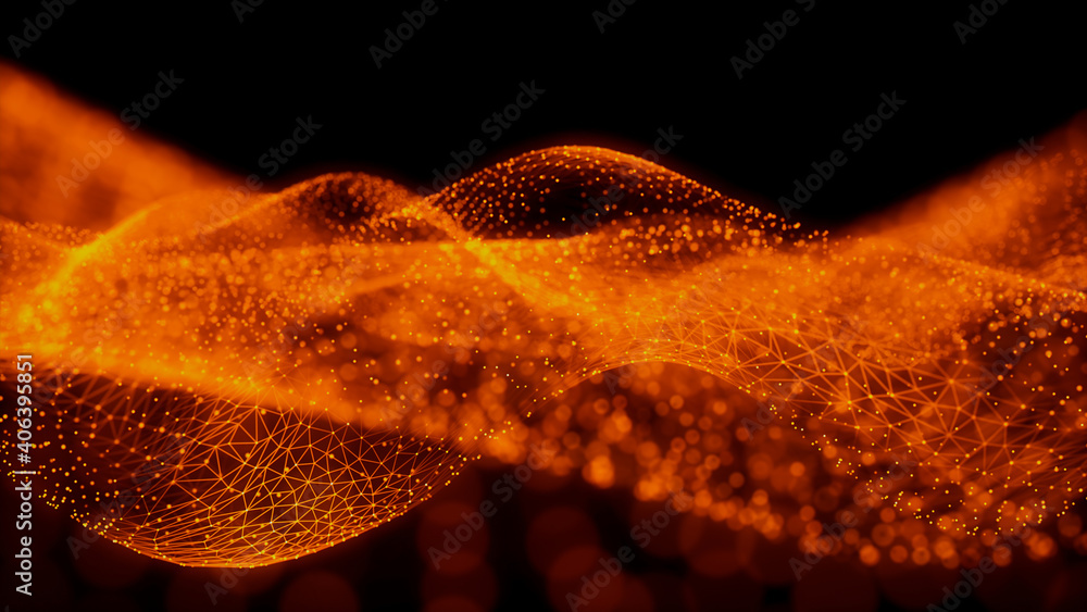 Sound Wave Vizualisation concept. Music audio frequencies represented ...