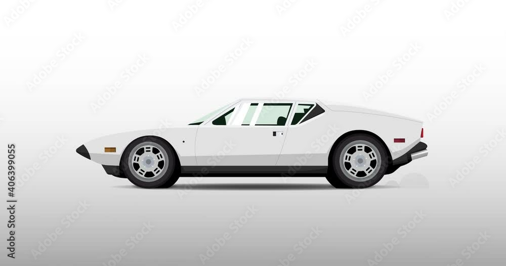 2D Motion Graphics Flat Car Moving Animation, Transportation concept ...