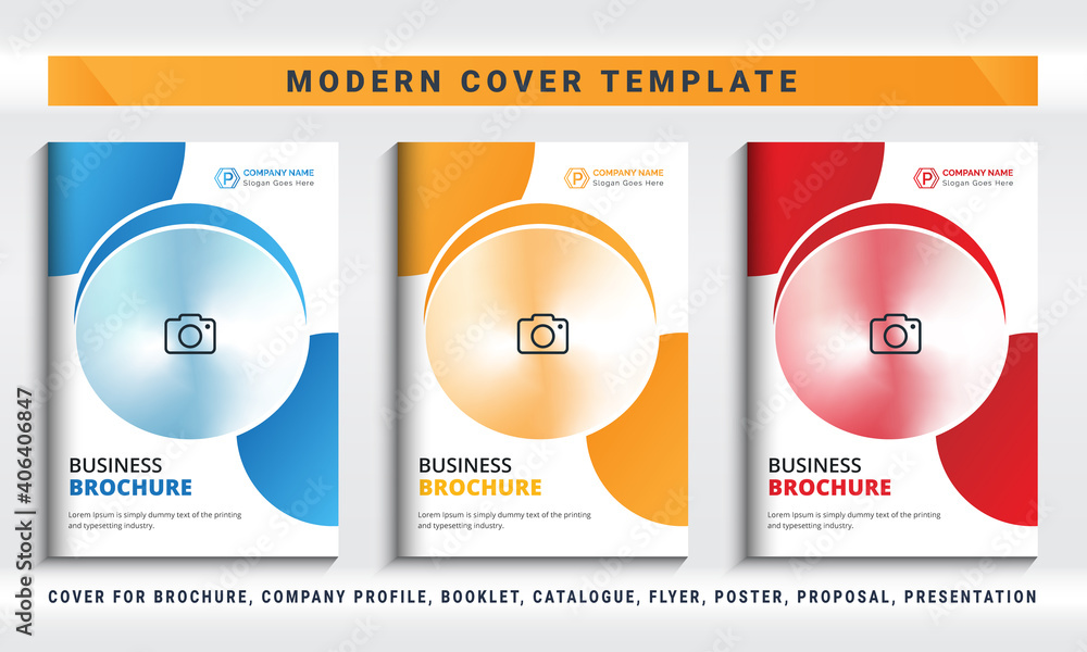 Brochure cover design template. Cover design for annual report ...