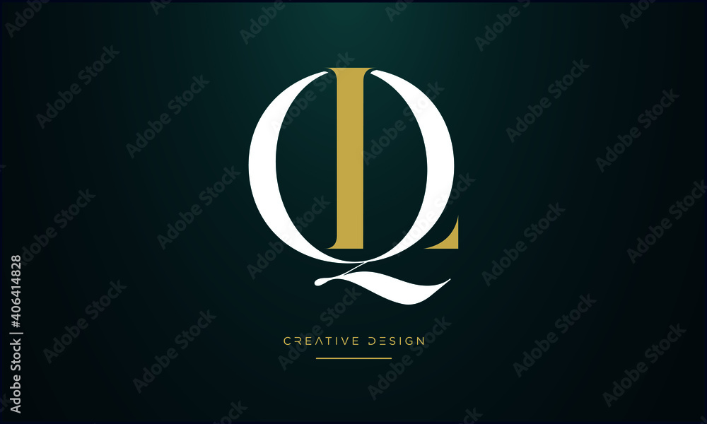 QL, LQ, L or Q Alphabet Letters Abstract Icon Logo Monogram Stock ...