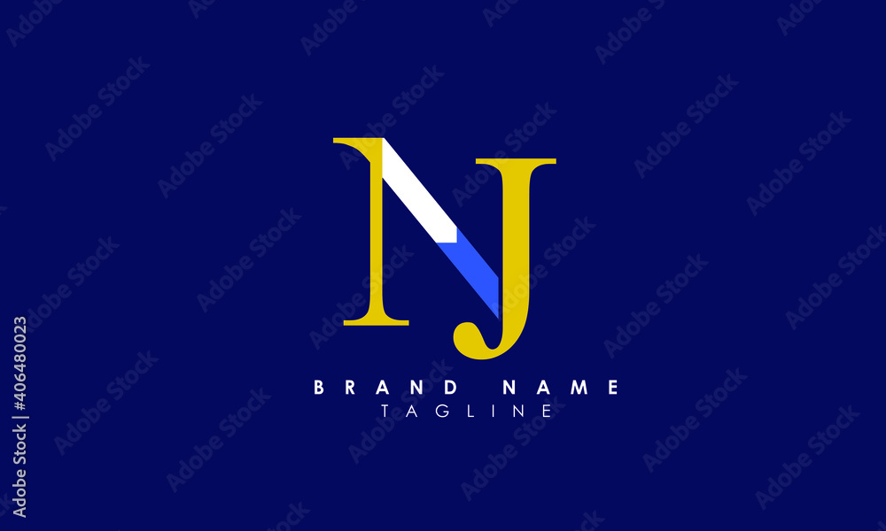 Alphabet letters Initials Monogram logo NJ, JN, N and J, Alphabet ...