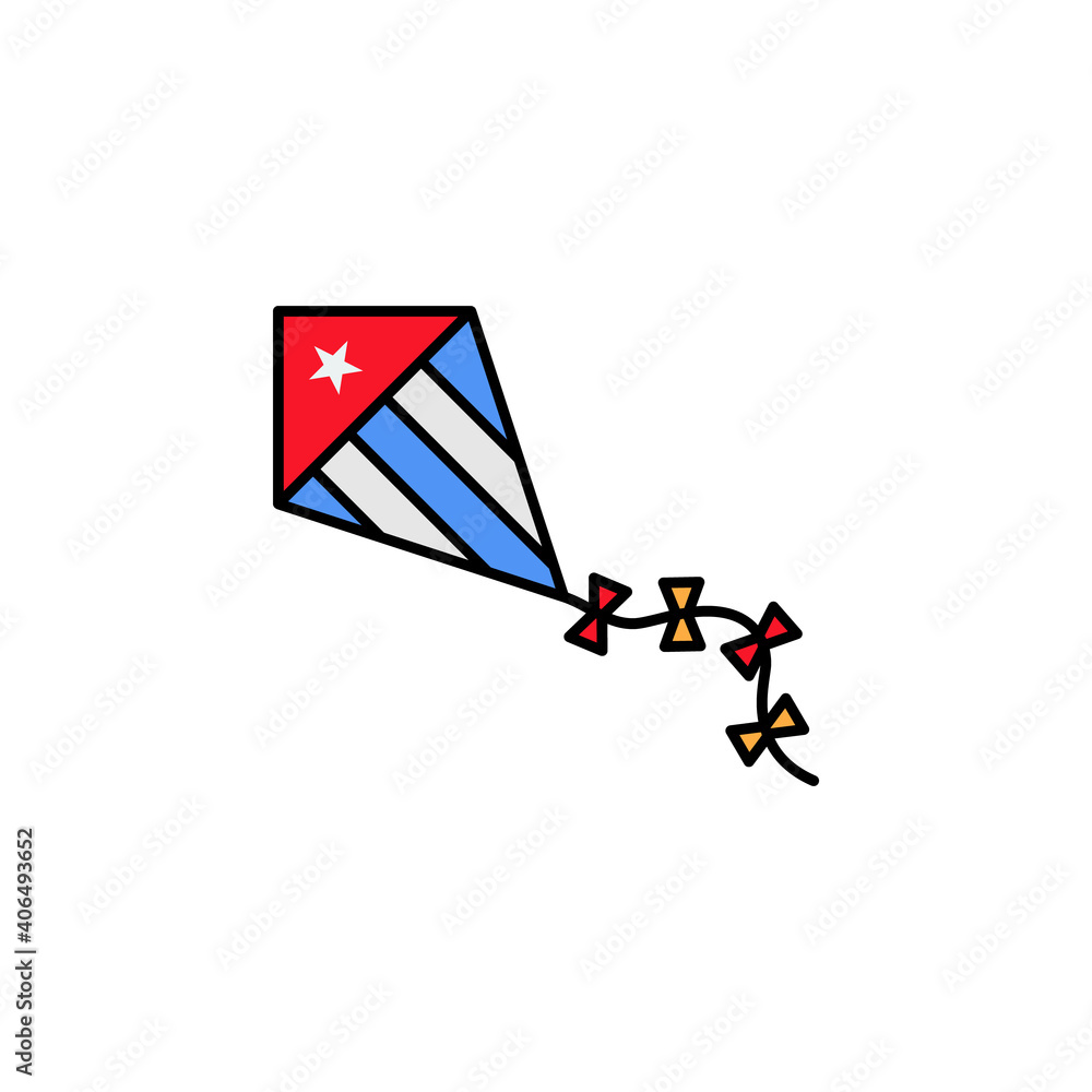 Kite USA outline icon. Signs and symbols can be used for web, logo ...