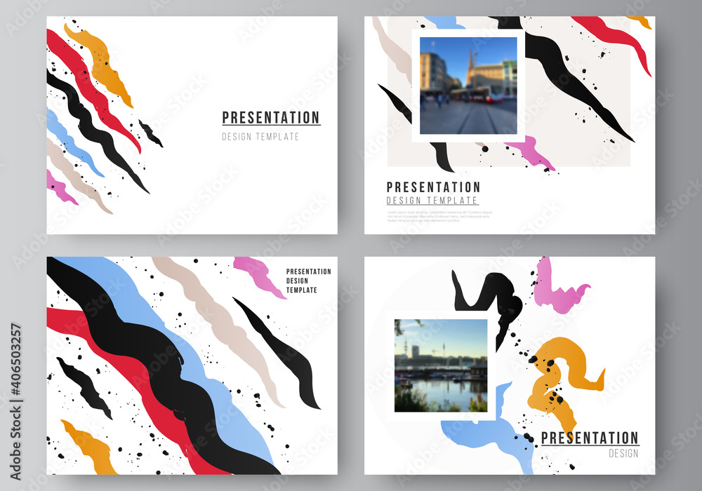 Vector layout of the presentation slides design business templates ...