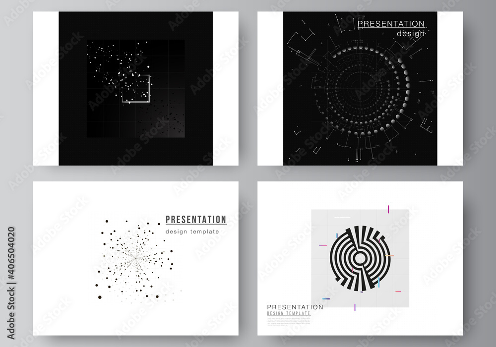 Vector layout of the presentation slides design templates for ...