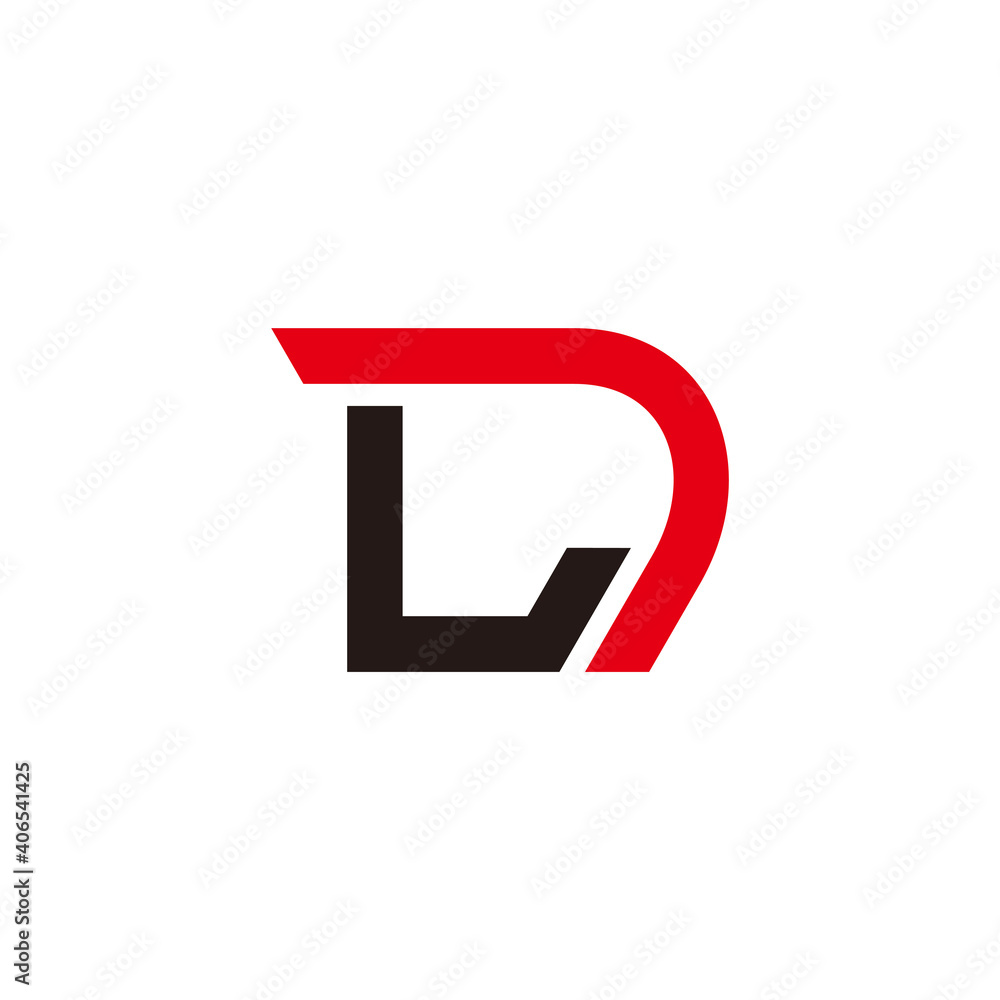 letter dl simple geometric design line logo vector Stock Vector | Adobe ...